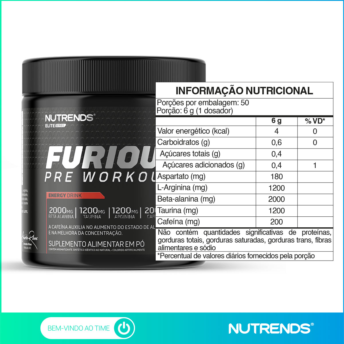 Furious Pré Workout - 150 e 300g - Nutrends