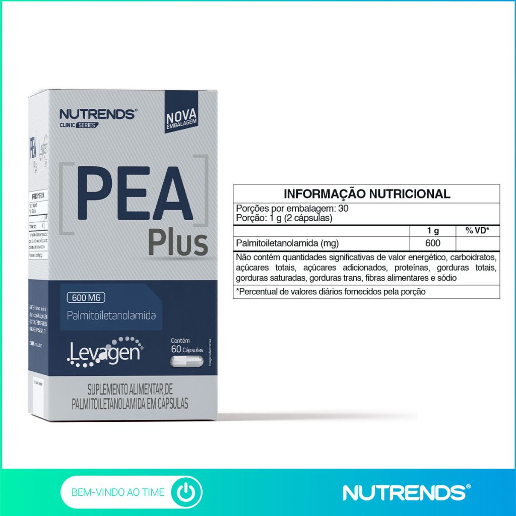 PEA PLUS (600MG PALMITOILETANOLAMIDA) Levagen® - 60 Cápsulas - Nutrends
