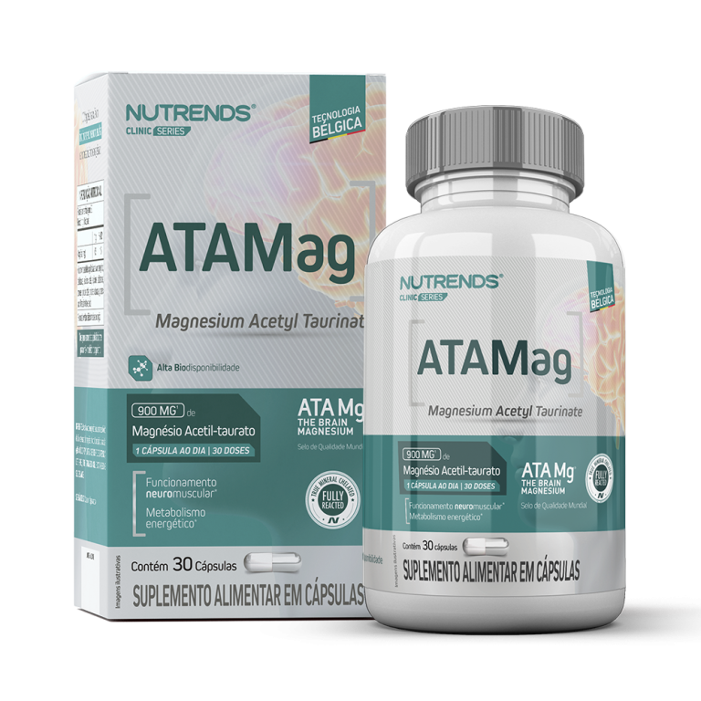 AtaMag - Acetiltaurato de Magnésio - 30 Cápsulas - Nutrends